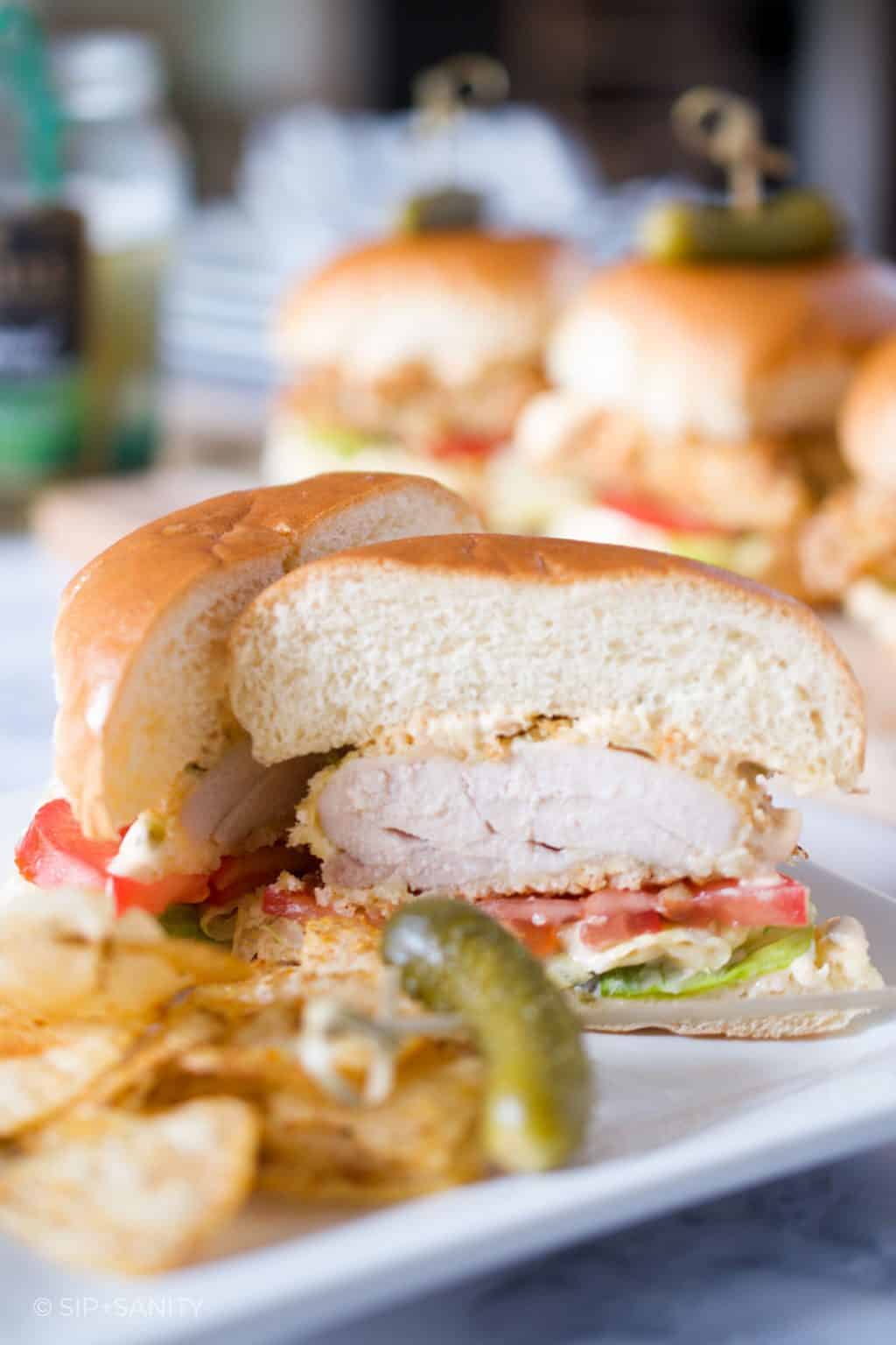 Oven Fried Chicken Sliders with Remoulade Sauce • Sip + Sanity
