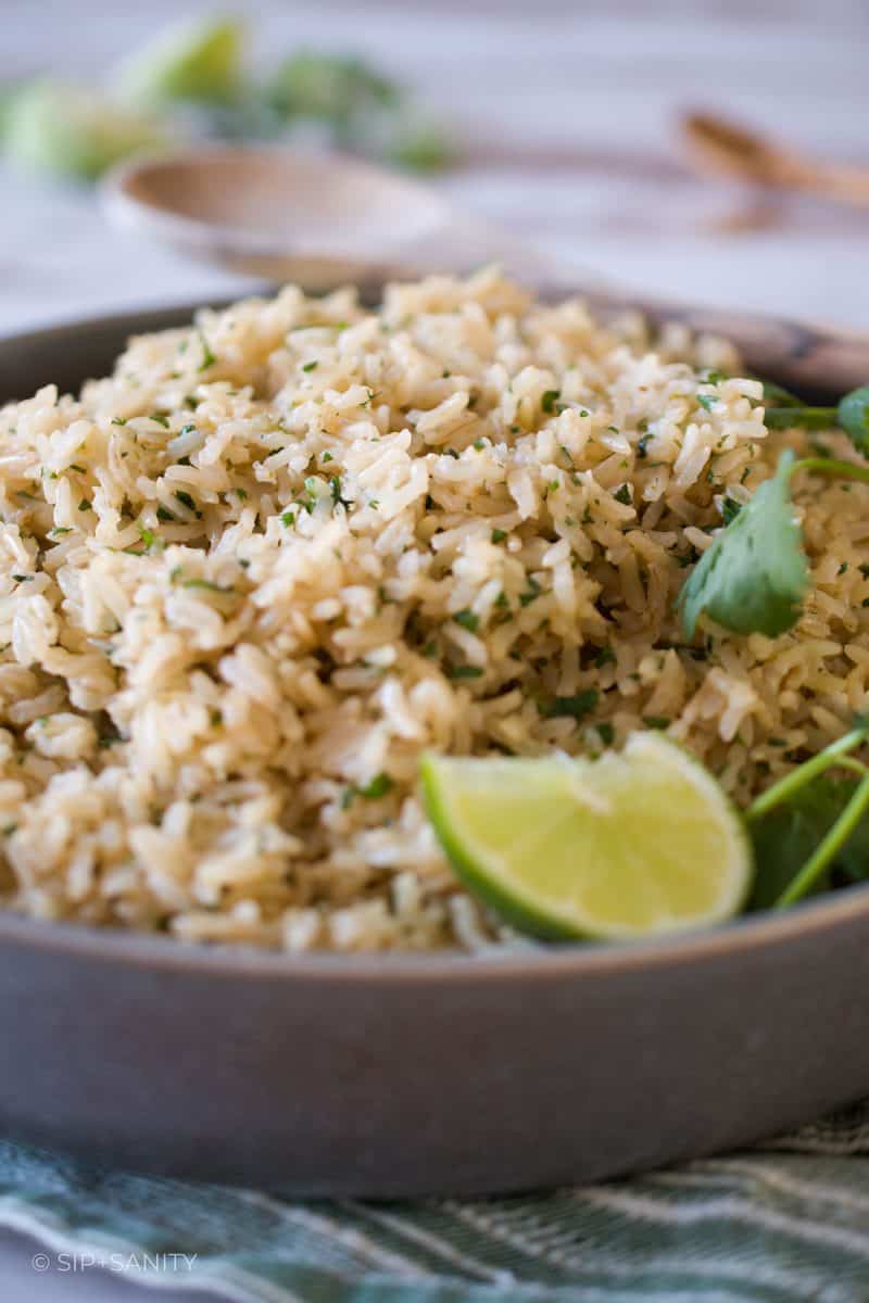 Instant Pot Cilantro Lime Brown Rice • Sip + Sanity