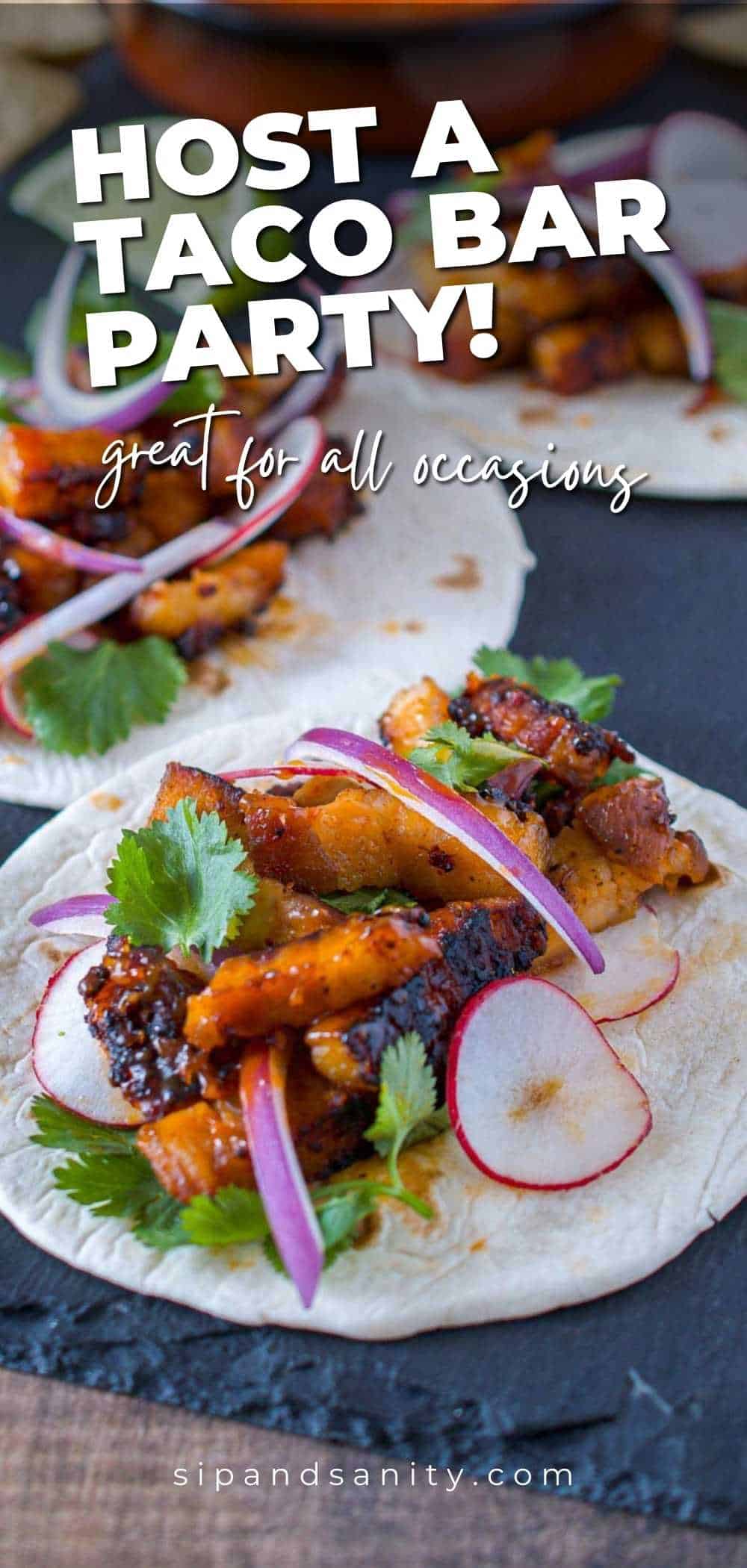 Host a Taco Bar Party! (Free Party Planner Printable) • Sip + Sanity