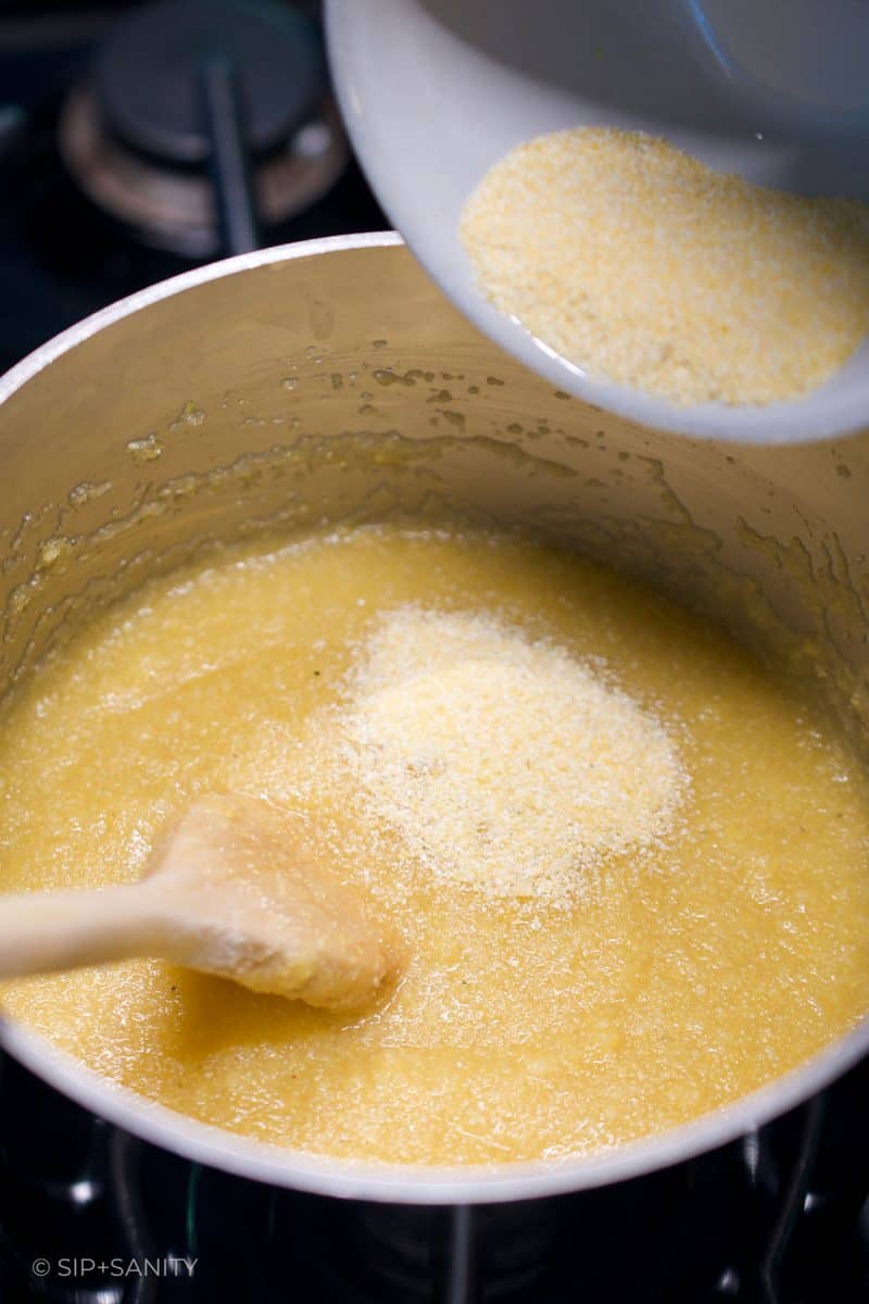 Sauteed White Fish + Creamy Mascarpone Polenta - Sip + Sanity