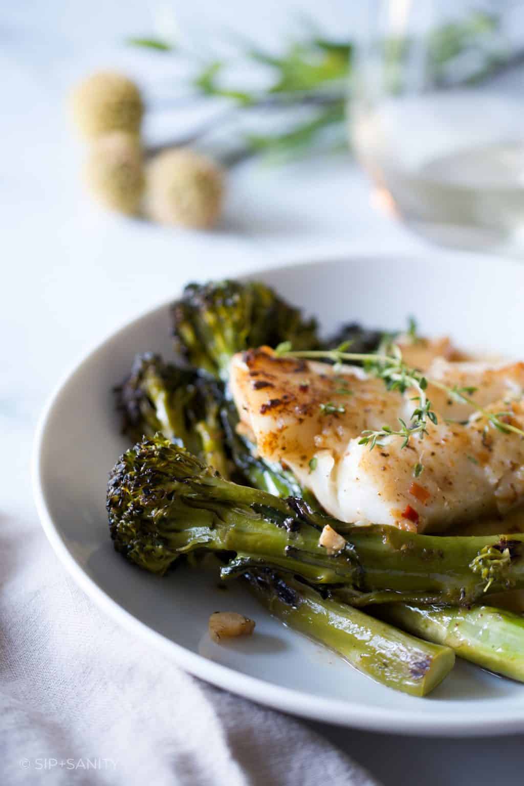 Sauteed White Fish + Creamy Mascarpone Polenta - Sip + Sanity