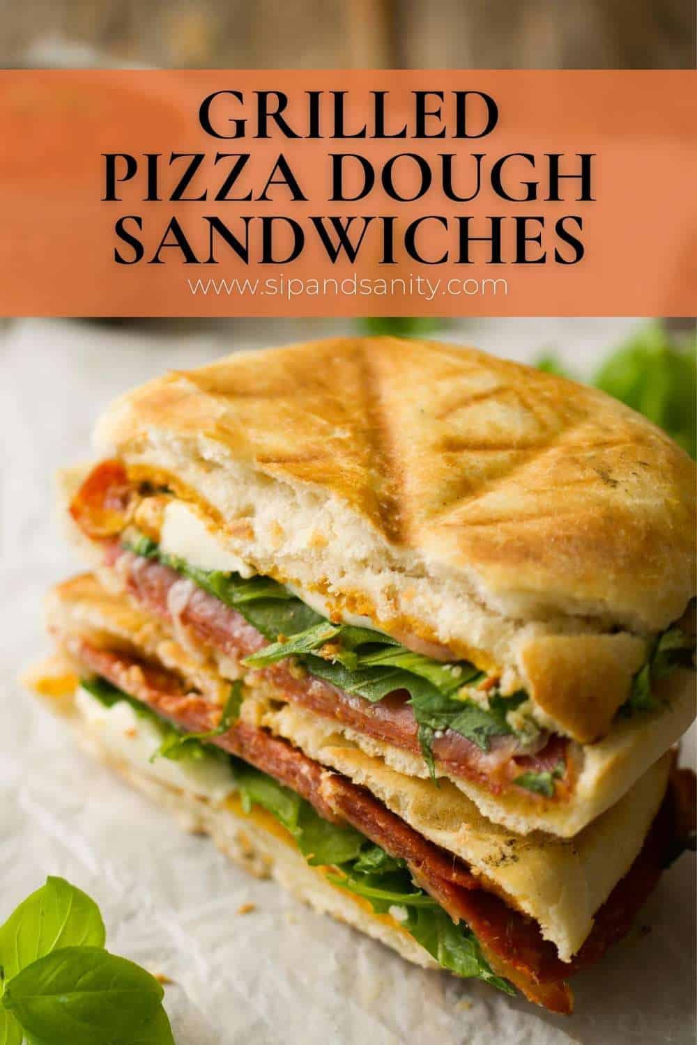 Grilled Pizza Dough Sandwiches • Sip + Sanity