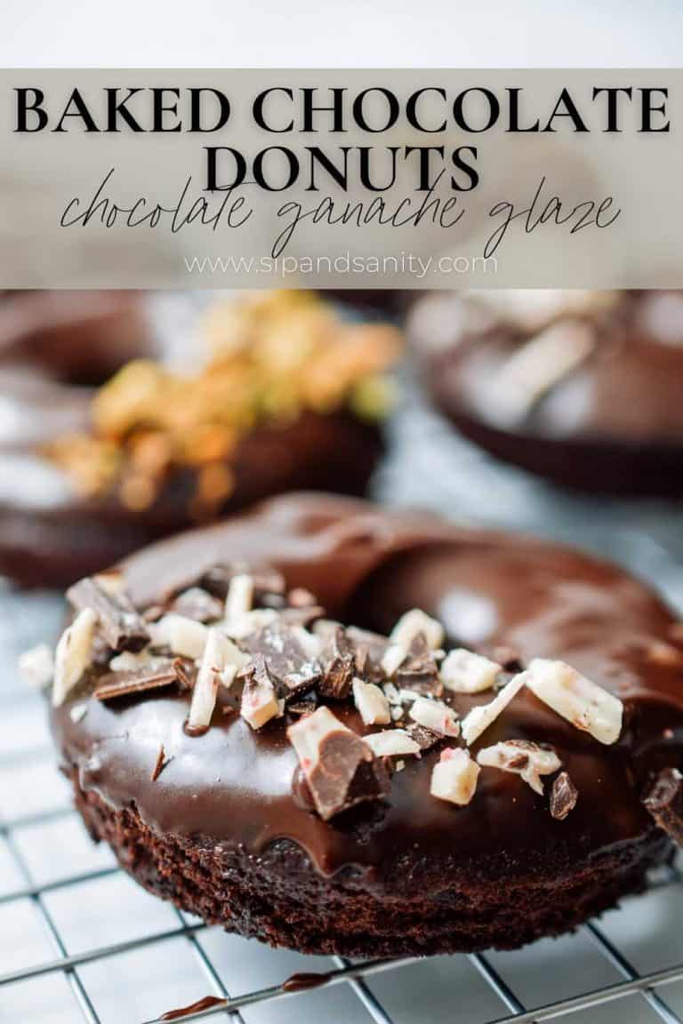 Baked Chocolate Donuts with Chocolate Glaze • Sip + Sanity