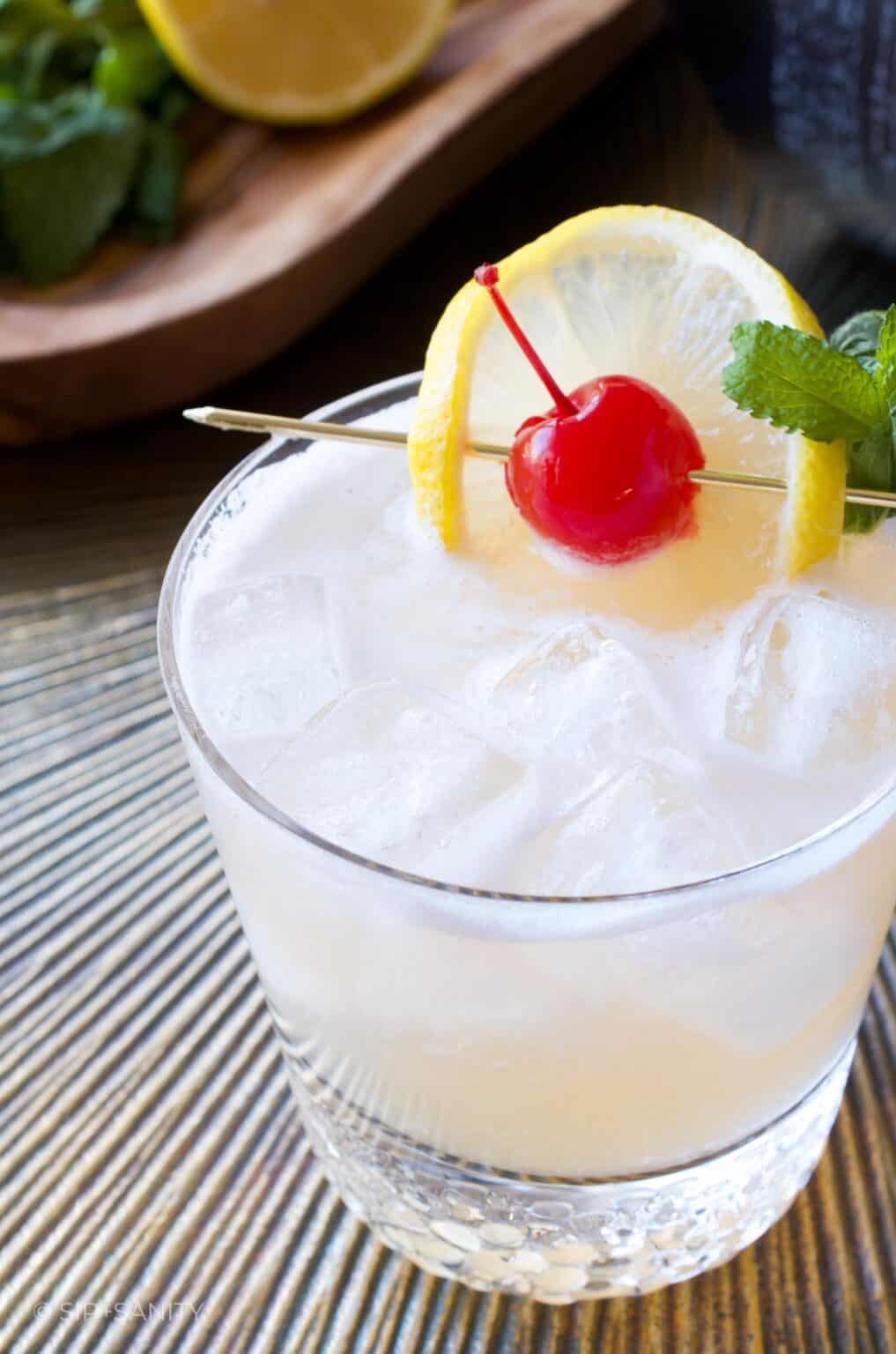 Green Tea Yuzu Sour Mocktail • Sip + Sanity