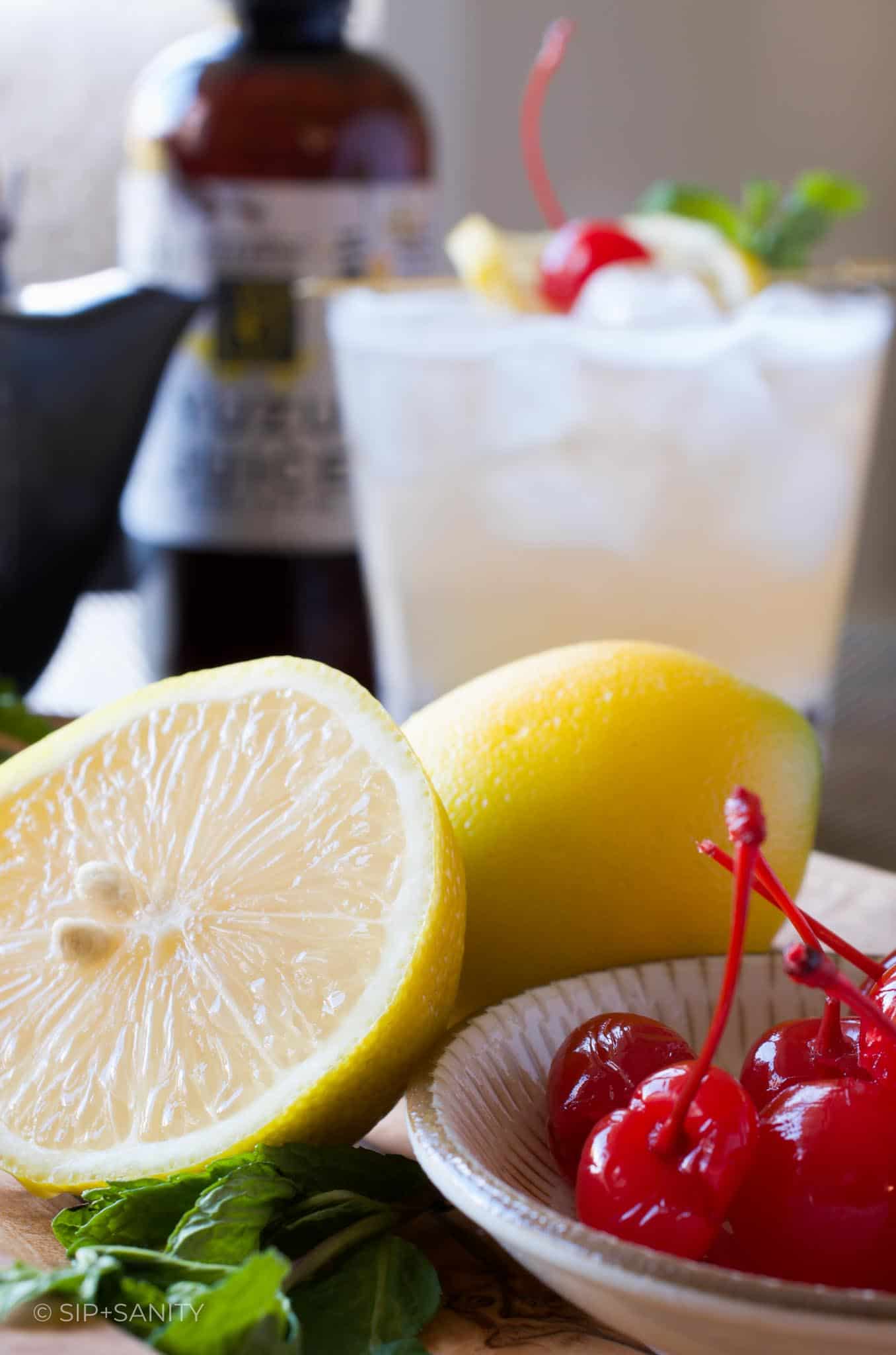 Green Tea Yuzu Sour Mocktail • Sip + Sanity