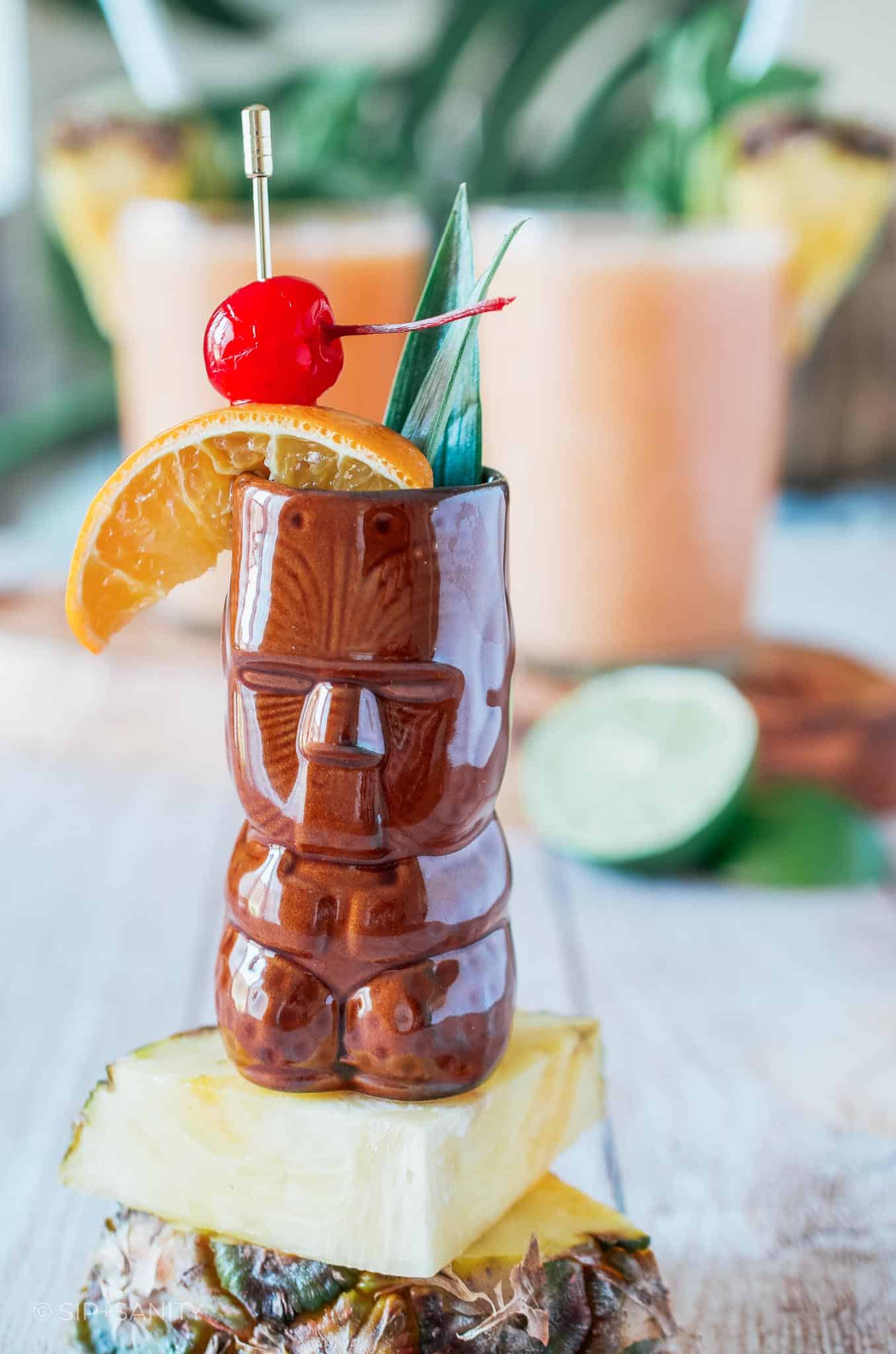 Frozen Zombie Mocktail (or Cocktail) • Sip + Sanity