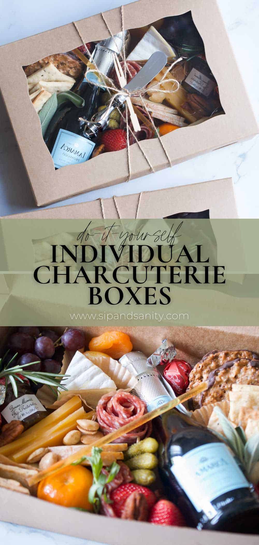 How to DIY Individual Charcuterie Boxes for Parties • Sip + Sanity