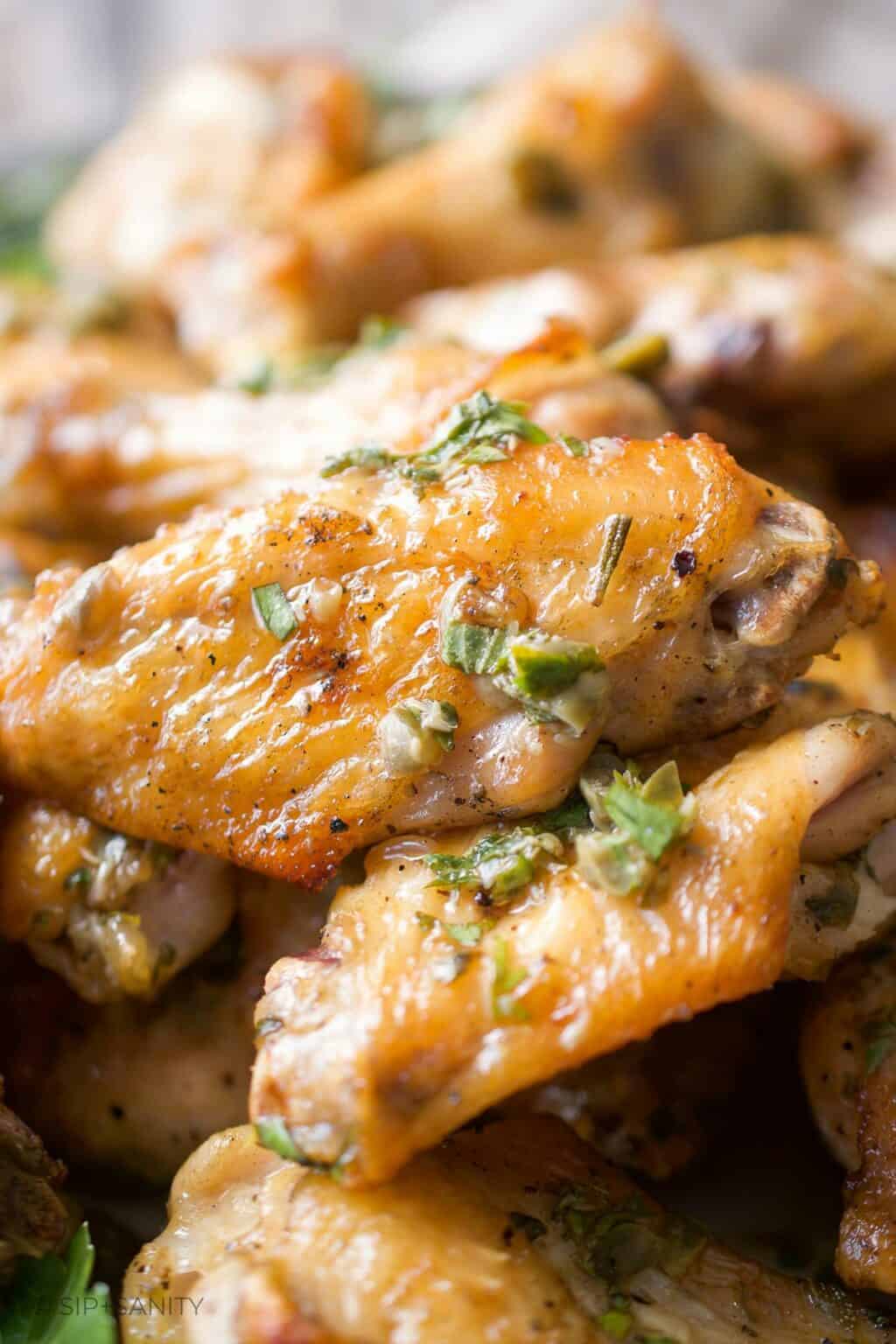 Grilled Italian Style Chicken Party Wings Recipe • Sip + Sanity