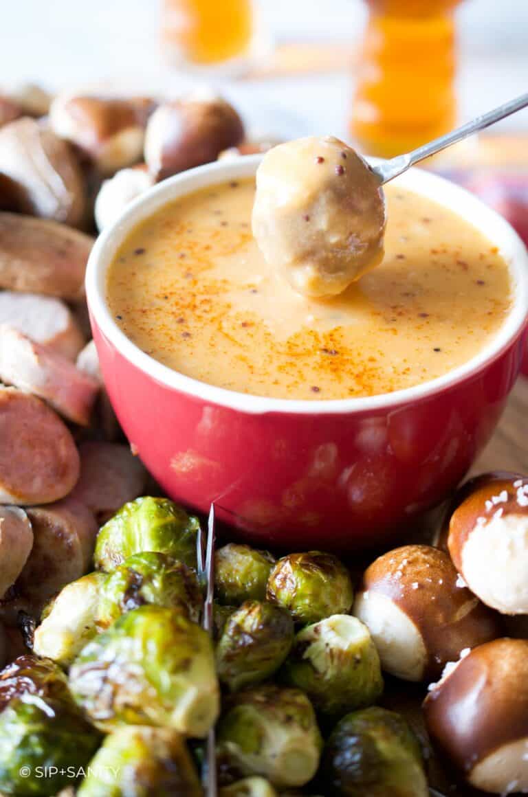 Beer Cheese Fondue - Fun + Delicious Party Recipe • Sip + Sanity