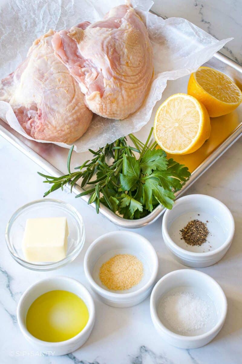 Juicy Pan Roasted Bone-in Split Chicken Breasts • Sip + Sanity
