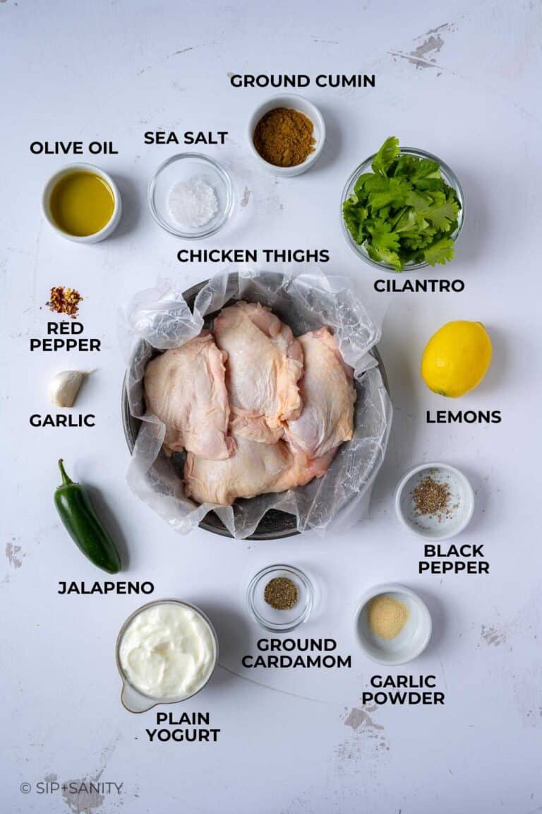 Zhoug Marinated Grilled Chicken Thighs (Bone-in, Skin-on) • Sip + Sanity
