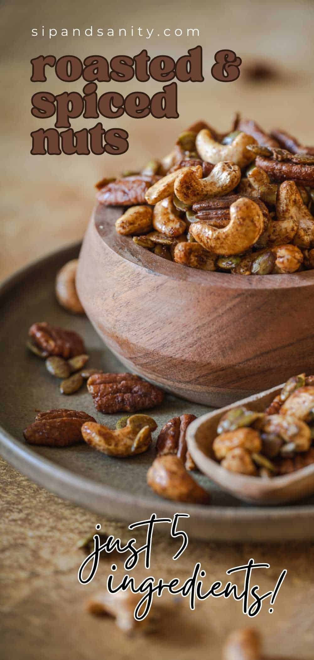 Spiced Nuts Recipe (Vegan + Just 5 Ingredients!) • Sip + Sanity