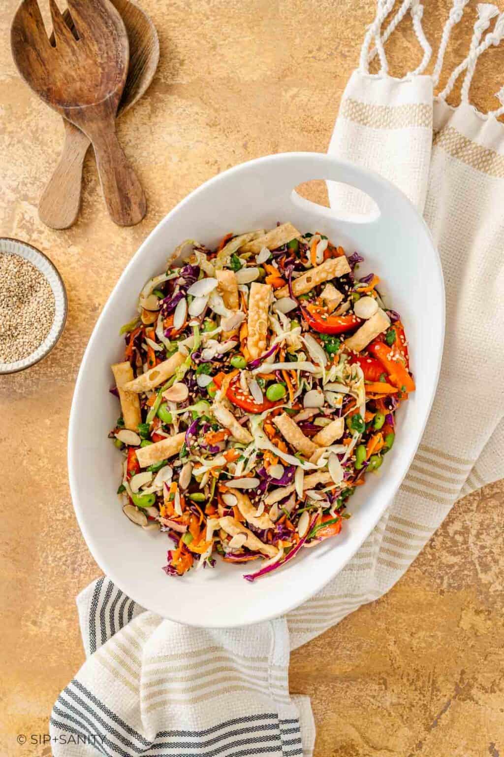 Rainbow Slaw with Sesame-Ginger Dressing • Sip + Sanity